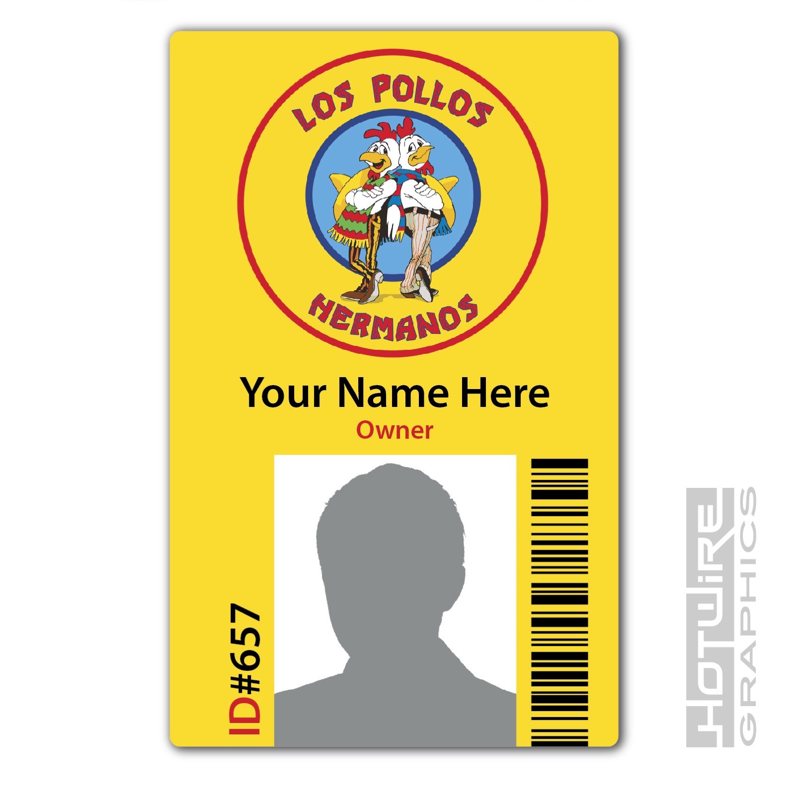 PERSONALISED Printed Novelty ID- Breaking Bad LOS POLLOS HERMANOS ID ...