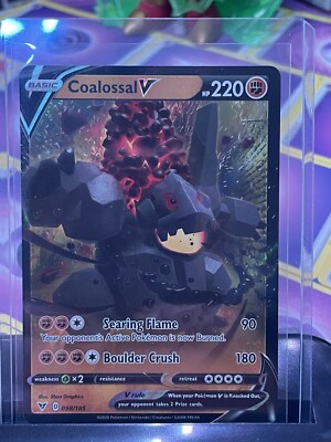 Pokemon Card Coalossal V 098/185 Vivid Voltage Ultra Rare | eBay Australia
