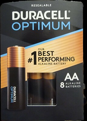 Duracell Alkaline Battery Optimum AA Size Single Use Home Backup Power ...