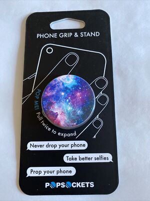 PopSockets 101106R Phone Grip PopSocket Universal Holder Blue Nebula ...