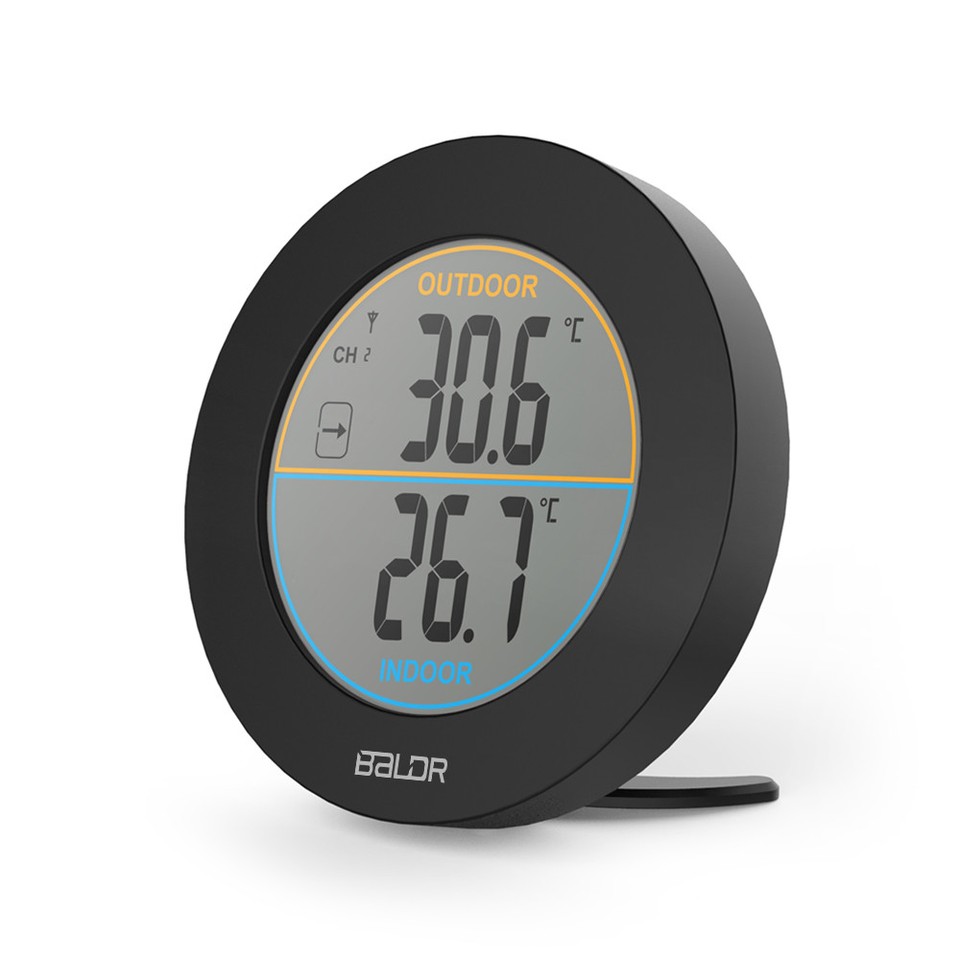BALDR Wireless LCD Indoor Outdoor Thermometer Hygrometer Monitor Max ...