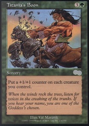 MTG - Titania's Boon - Urza's Saga - NM, English Magic FLAT RATE SHIP ...