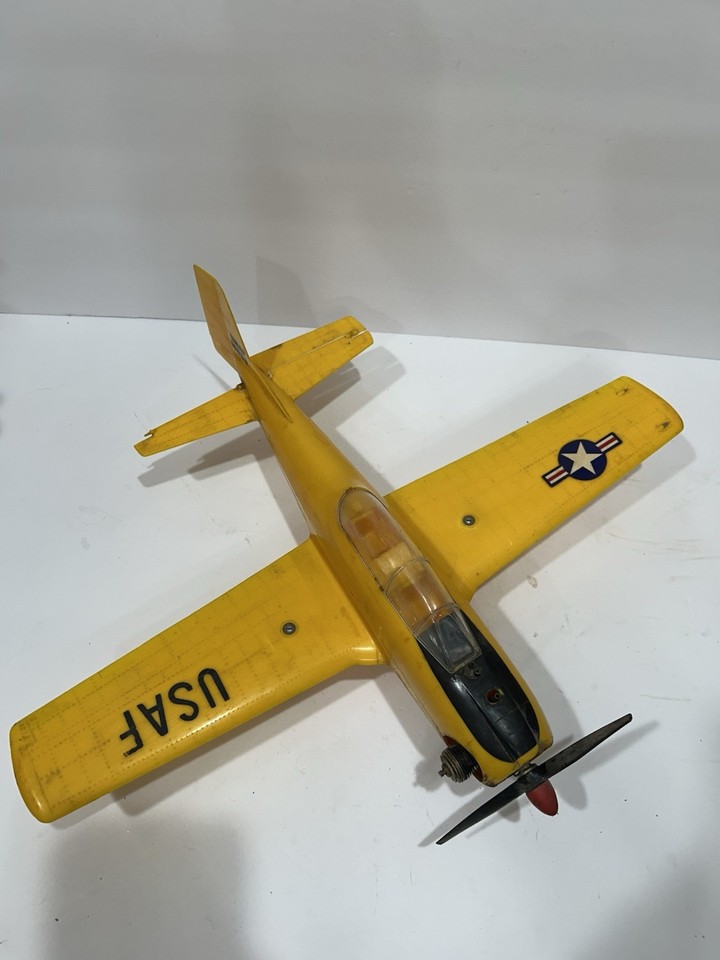VINTAGE Cox Gas Powered USAF T-28 Trainer Control Line Model Airplane ...