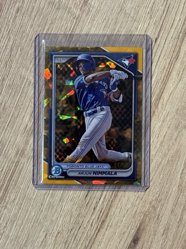 2024 Bowman Draft Sapphire Arjun Nimmala Gold Refractor /50 Toronto ...