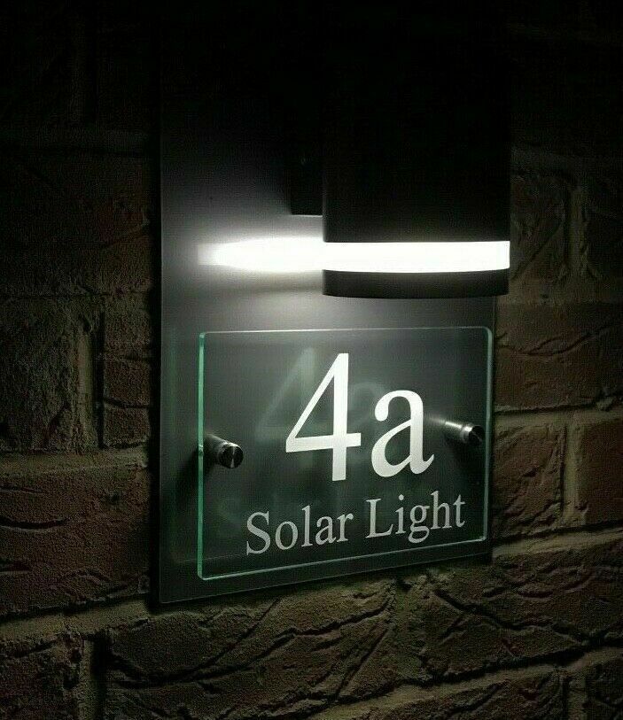 Solar Powered House Number Sign