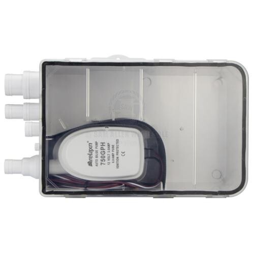Relaxn Grey Waste Pump System 750gph Boat Caravan RV 12 volt Inc. Float ...