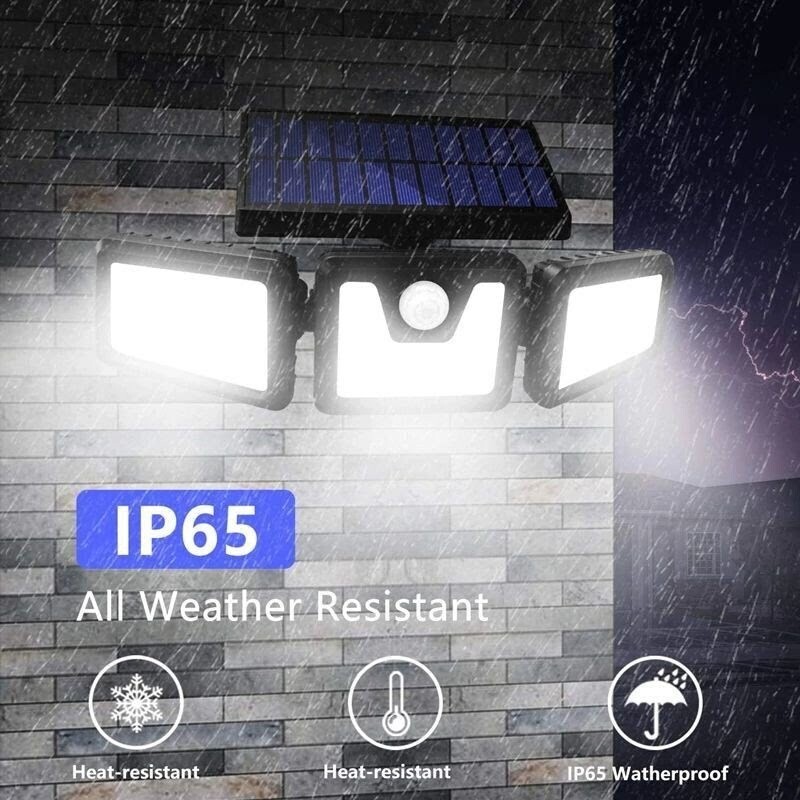 Split Solar Wall Lamp FL-1725A 3 Head Solar Wall Light Outdoor Security ...