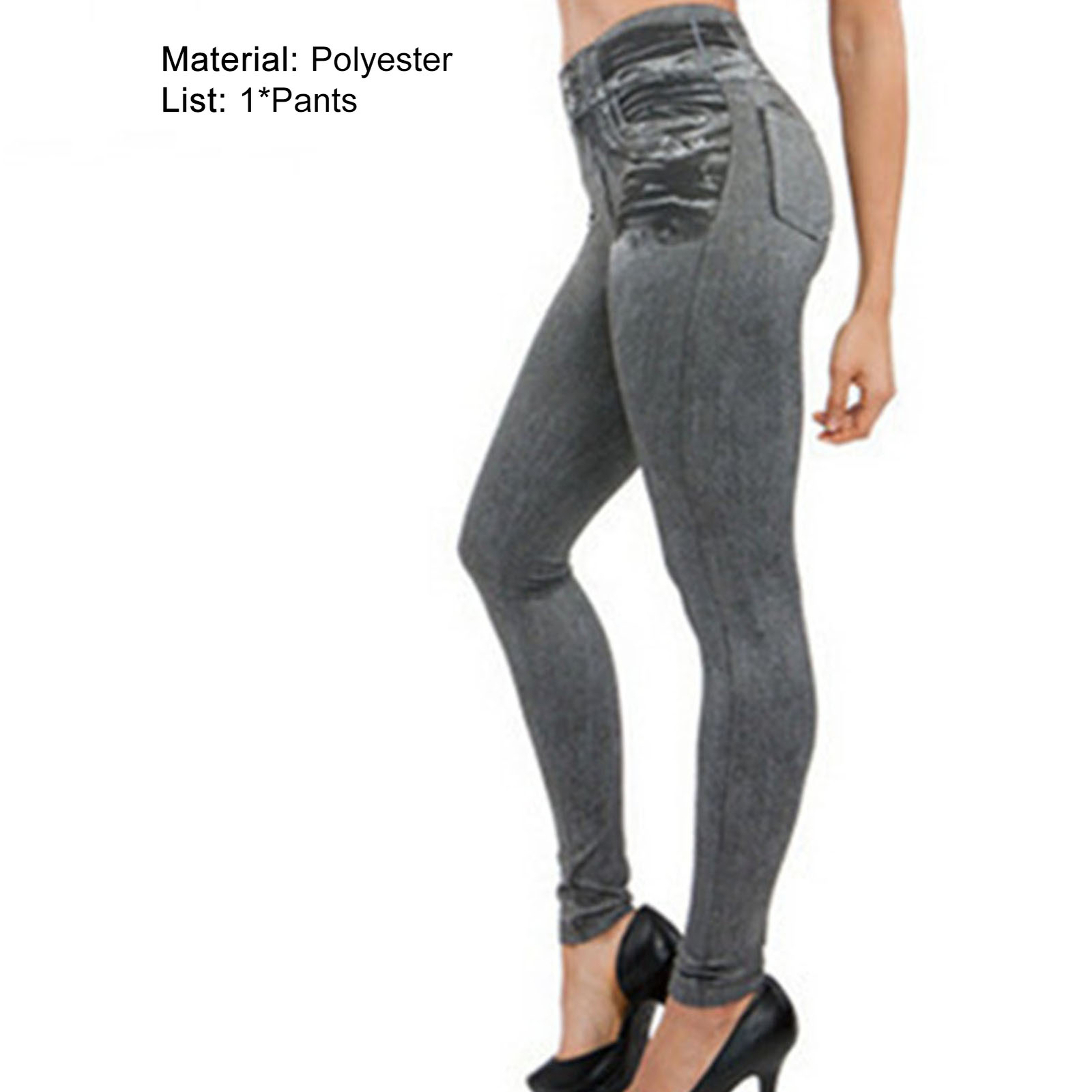 Women Trousers Skinny Wear-resistance No Odor Fake Jeans Women Pants ...