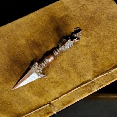 Collect chinese bronze Tibetan magic weapon magic pestle crafts statue ...