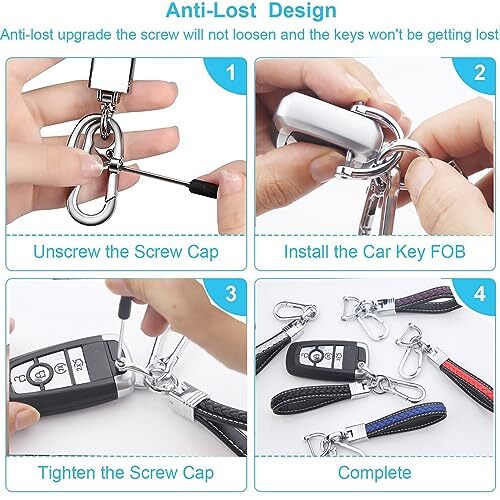 Woven Rope Keychain,Microfiber Leather Wristlet Keychain,Car Keys ...