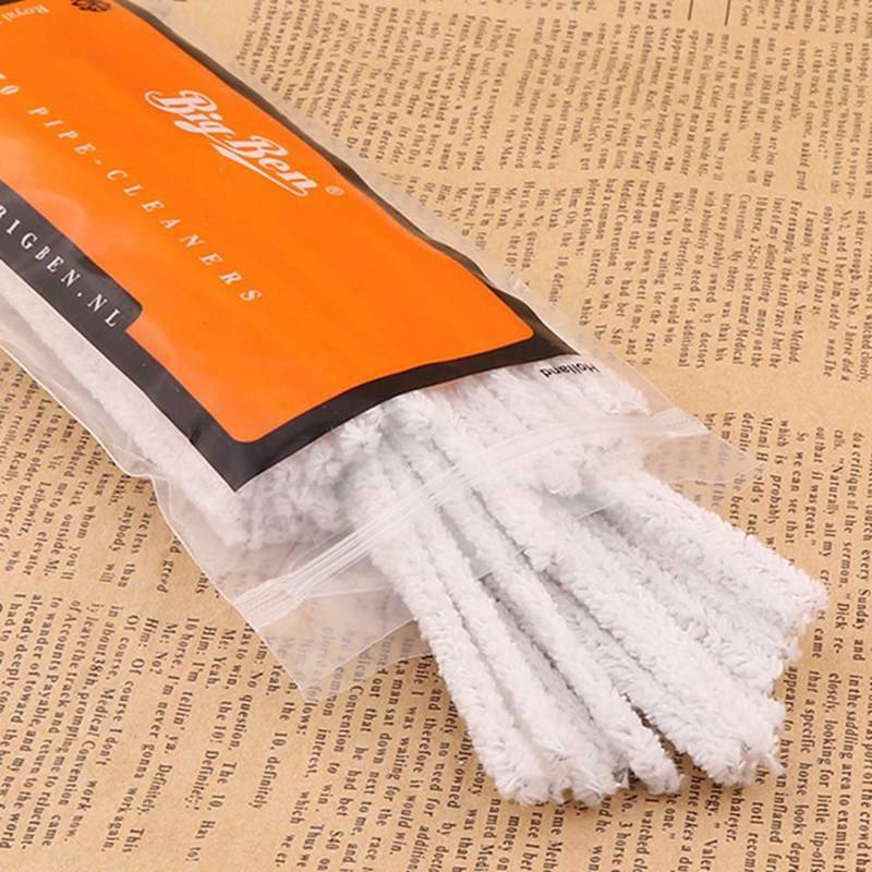 50pcs Intensive Cotton Pipe Cleaners Smoke Pipe Cleaning Tool White ...