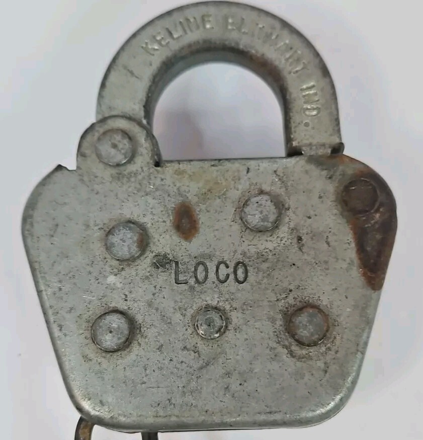 Vintage KELINE Padlock Loco ~ No Key | eBay
