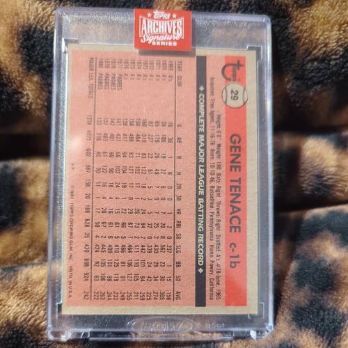 Gene Tenace Padres 1981 Topps authentic autographed card | eBay