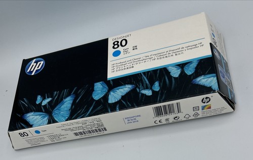 GENUINE HP 80 CYAN PRINTHEAD/CLEANER DESIGNJET 1000 1050 C4821A NEW ...