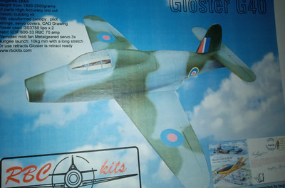 GLOSTER G 40 RC MODEL PLANE JET KIT RBC FOR 90MM EDF UNITS | eBay