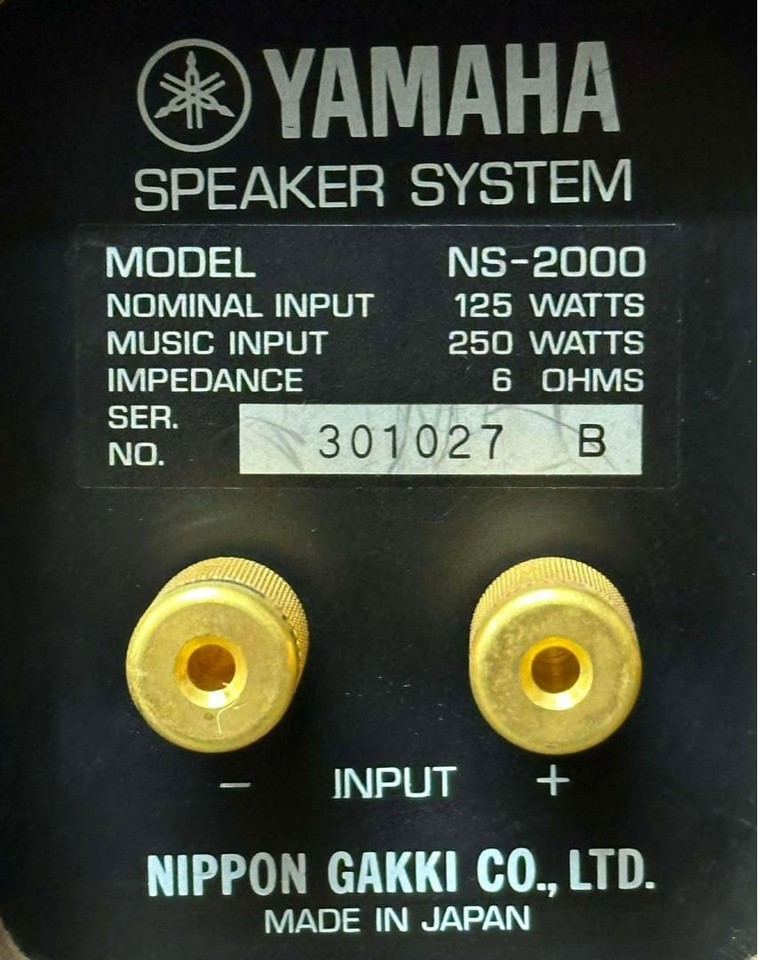 YAMAHA NS-2000 3-Way Speakers Pair Excellent Condition Working w ...