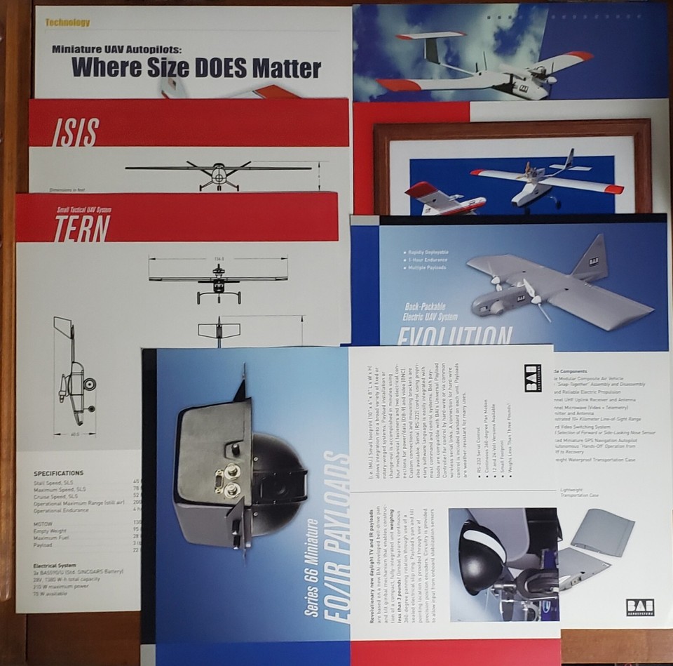 BAE SYSTEMS UAV AIRPLANE / DRONE CONTROLLERS MARKETING BROCHURES 2003 ...