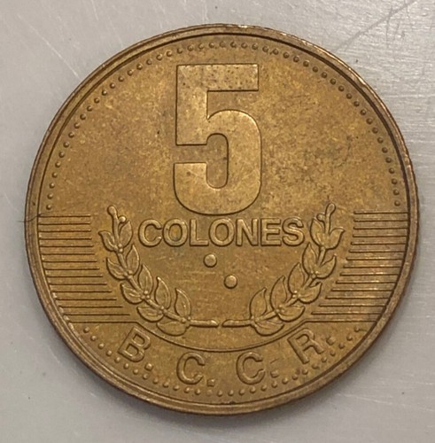 1995 COSTA RICA 5 COLONES CIRCULATED COIN | eBay