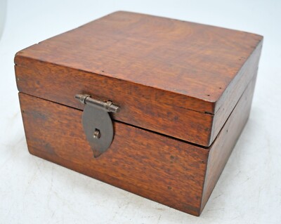 Vintage Wooden Square Storage Chest Box Original old Hand Crafted | eBay