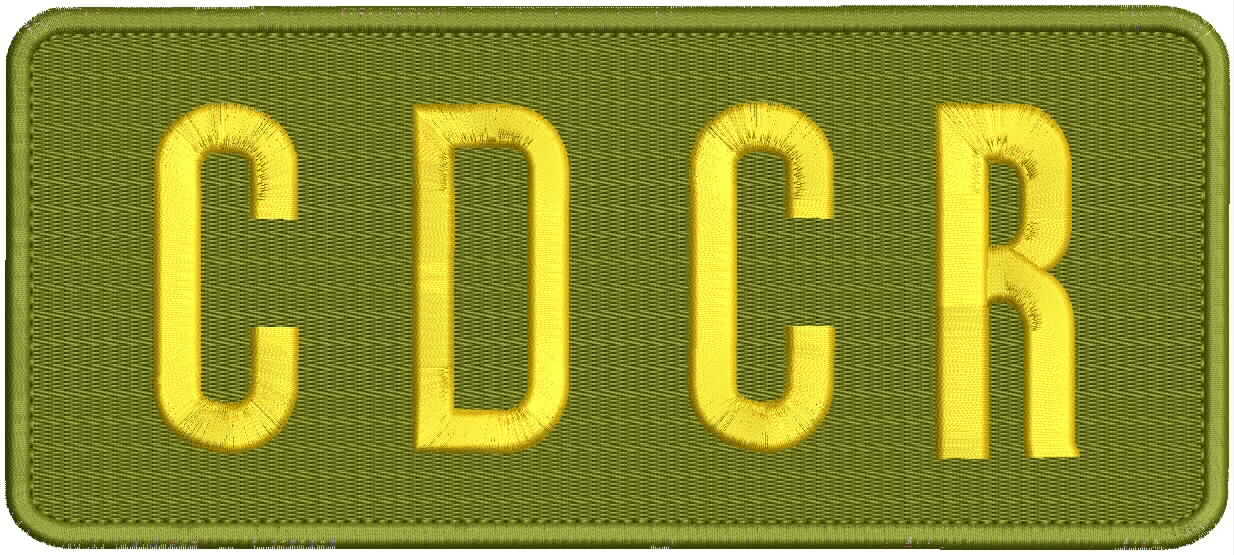 CDCR embroidery patch 4x10 hook od green gold | eBay