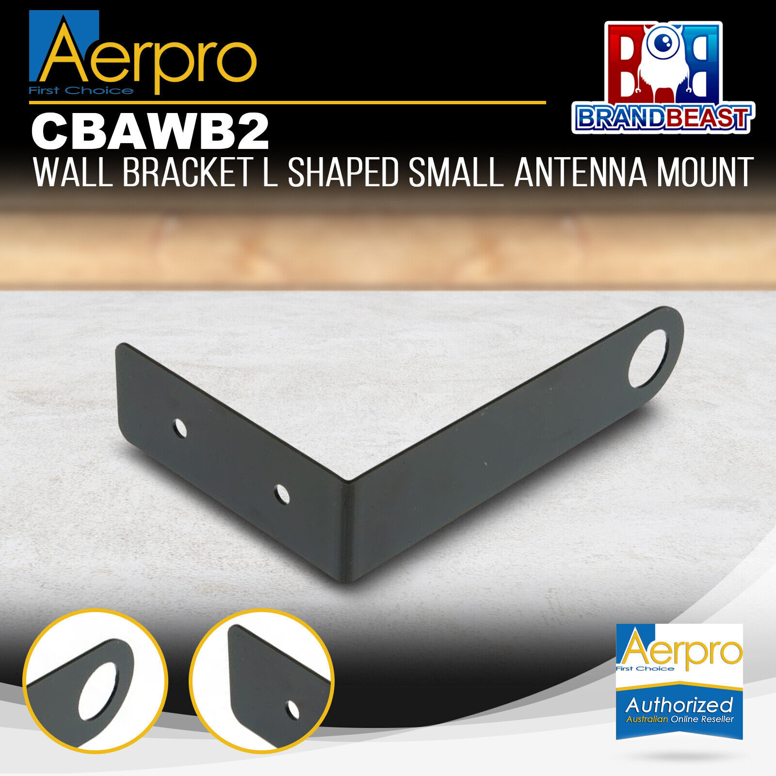 Aerpro CBAWB2 Small L Shaped Wall Bracket Antenna Mount | eBay