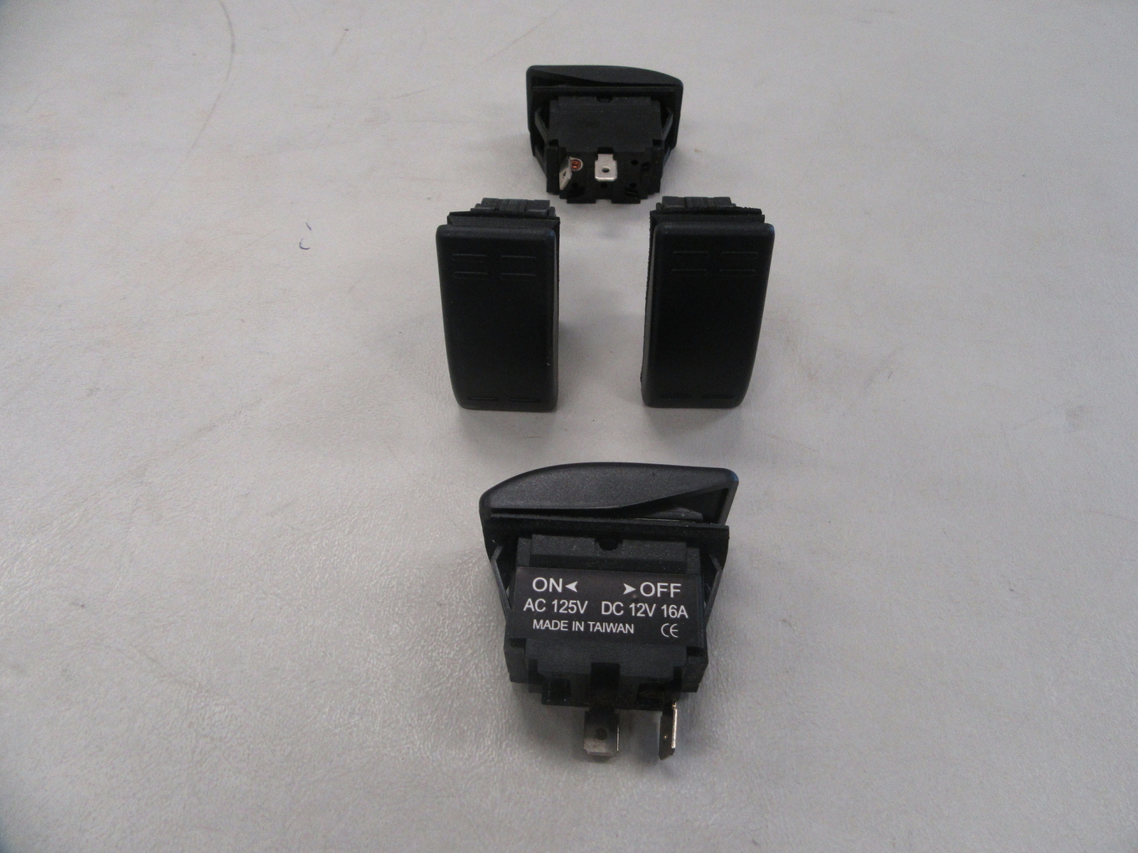 ON/OFF BLANK ROCKER SWITCH SET OF (4) 12V 16AMP MARINE BOAT | eBay
