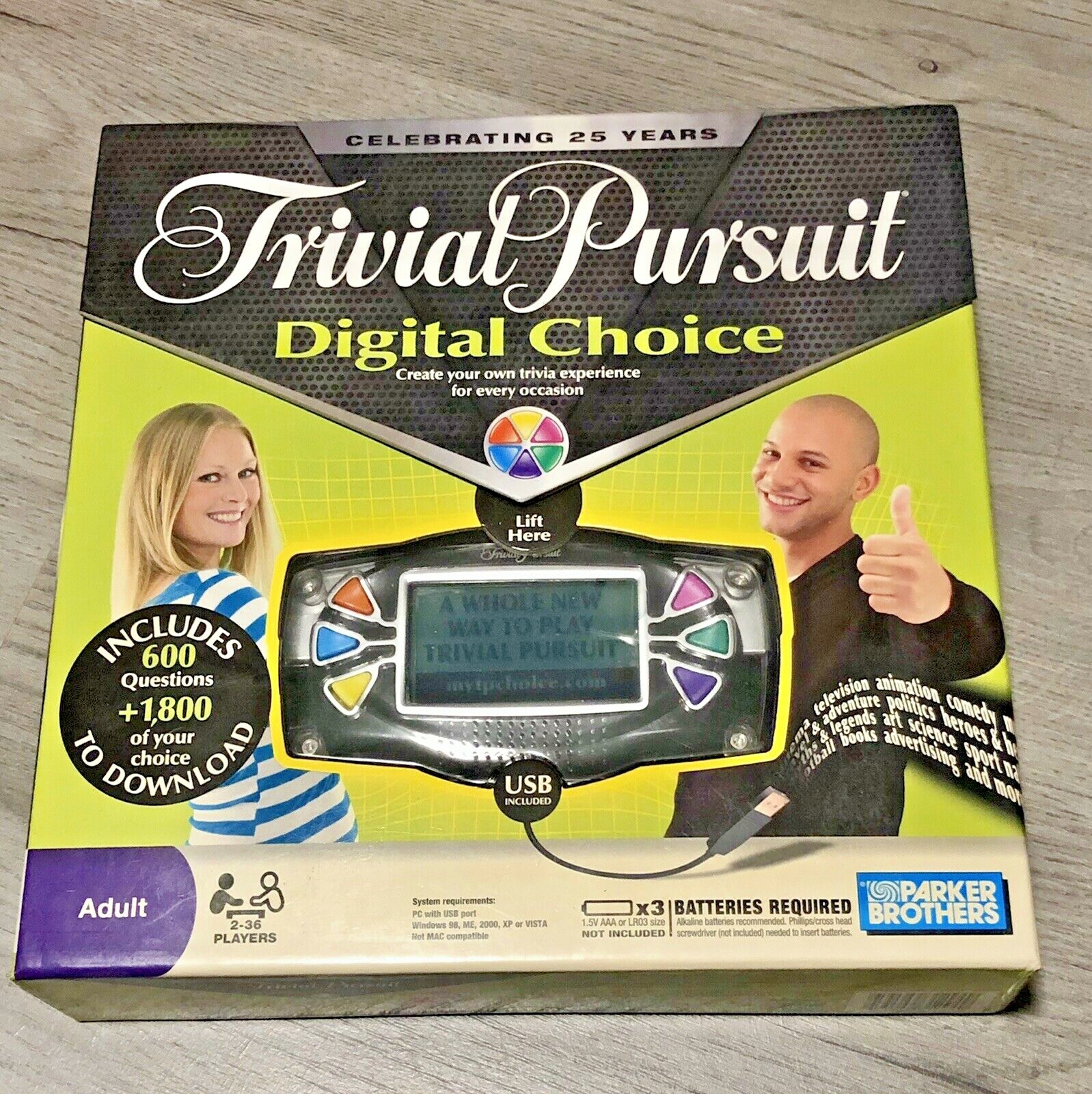 Hasbro Gaming Trivial Pursuit Digital Choice Family Fun Game New ...
