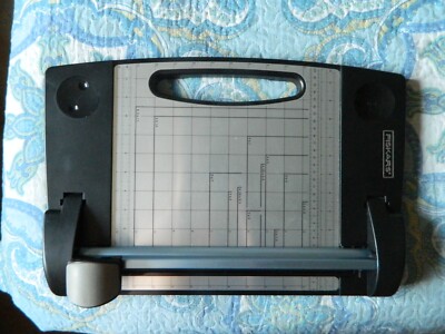 Fiskars 12” Portable Rotary Paper Cutter Black Silver | eBay