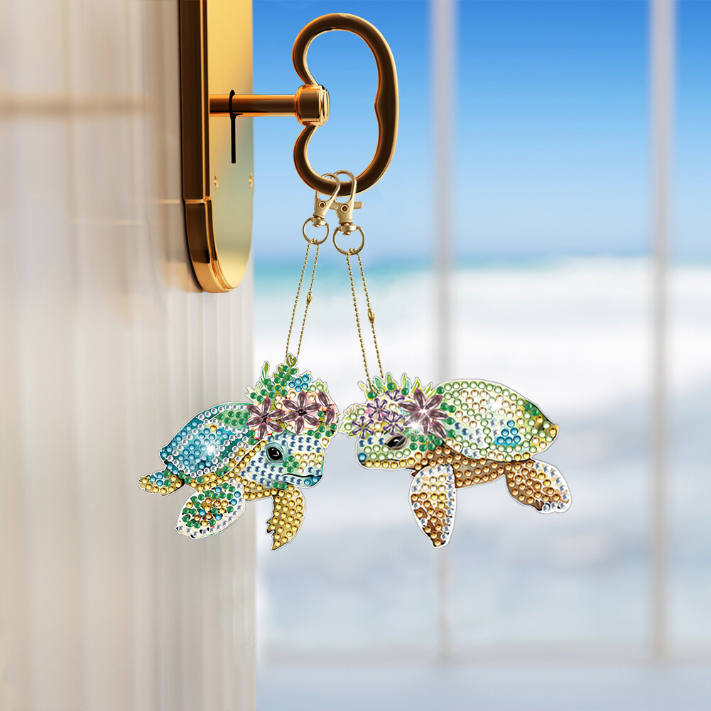 5pcs Diamond Art Keychain Art Craft 5D Diamond Art Key Rings Butterfly ...