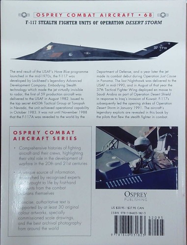 F-117 Stealth Fighter Units of Operation Desert Storm OSPREY Combat ...