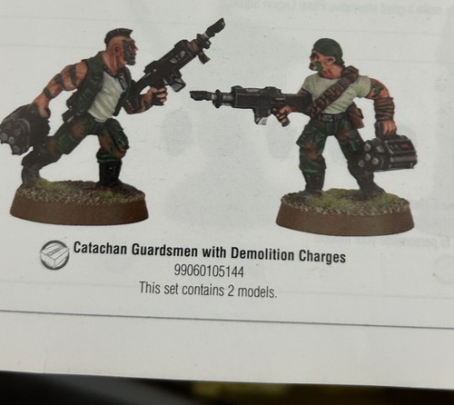 Warhammer 40K Classic METAL Catachan Demolition Charge Team BRAND NEW ...