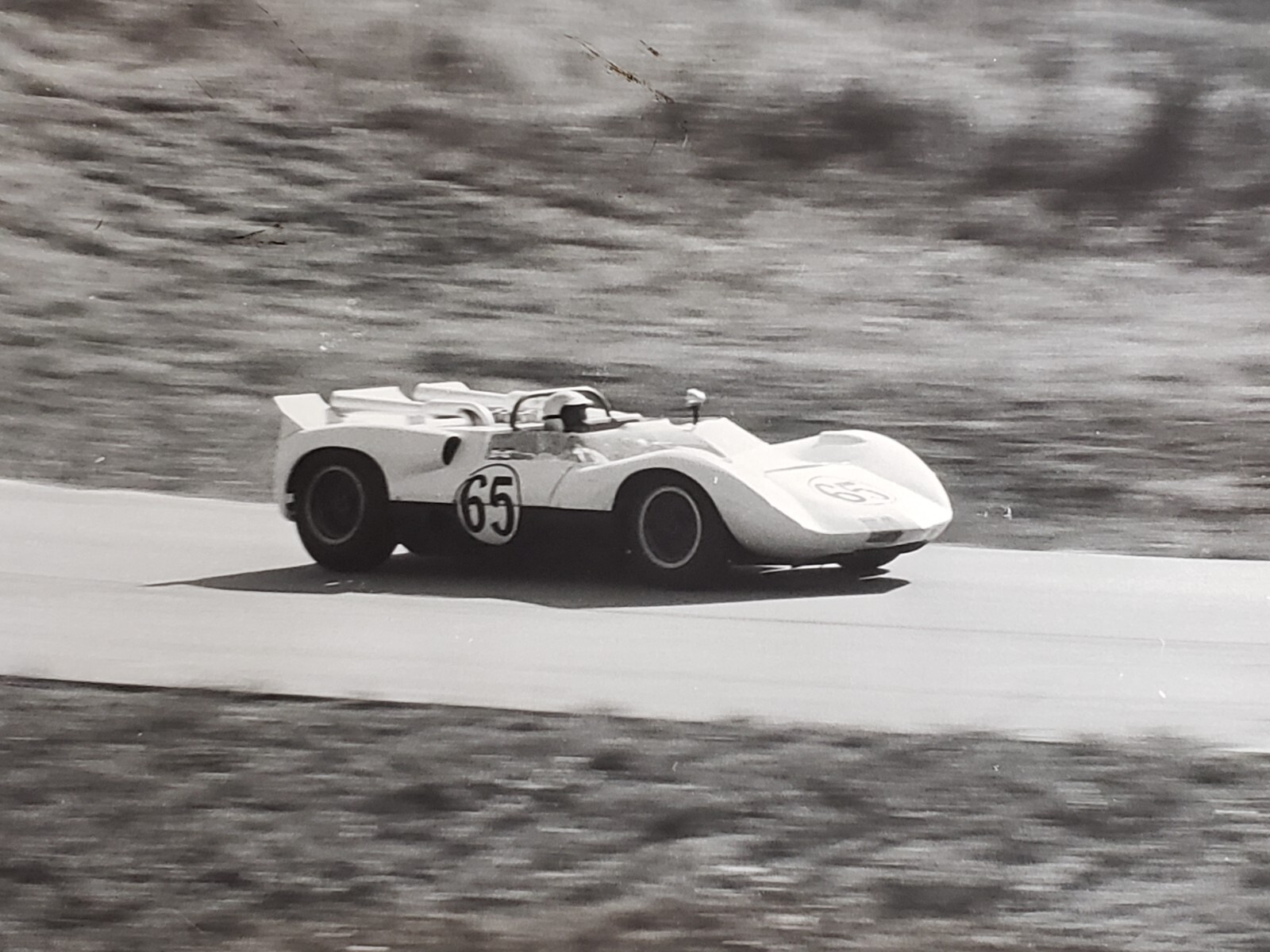 Chaparral 2A Race Car Vintage B&W Photo SCCA Race 1965 Kansas City Area ...