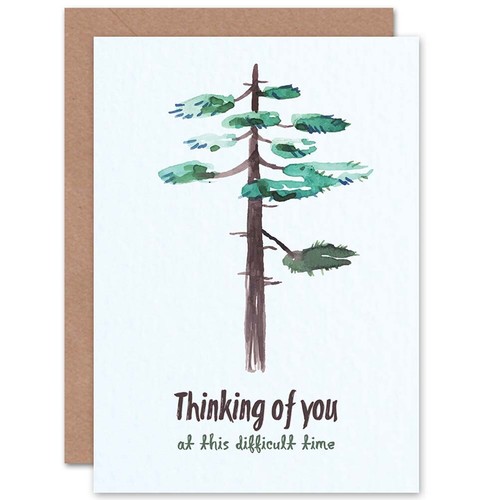 Bereaved Sympathy Difficult Time Blank Greeting Card With Envelope ...
