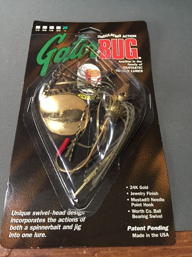 VINTAGE 1 OZ. OKIEBUG GATOR BUG UNDULATING ACTION SPINNERBAIT NIP MADE ...