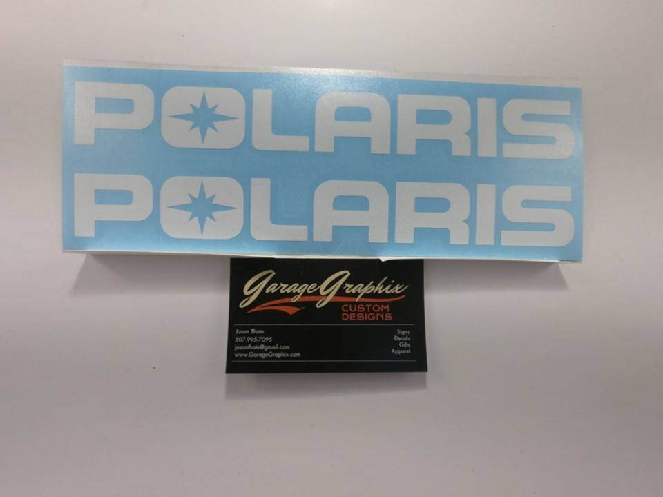 POLARIS PREMIUM VINYL 2 PACK DECALS PICK COLOR SIZE TRACKED & INSURED ...