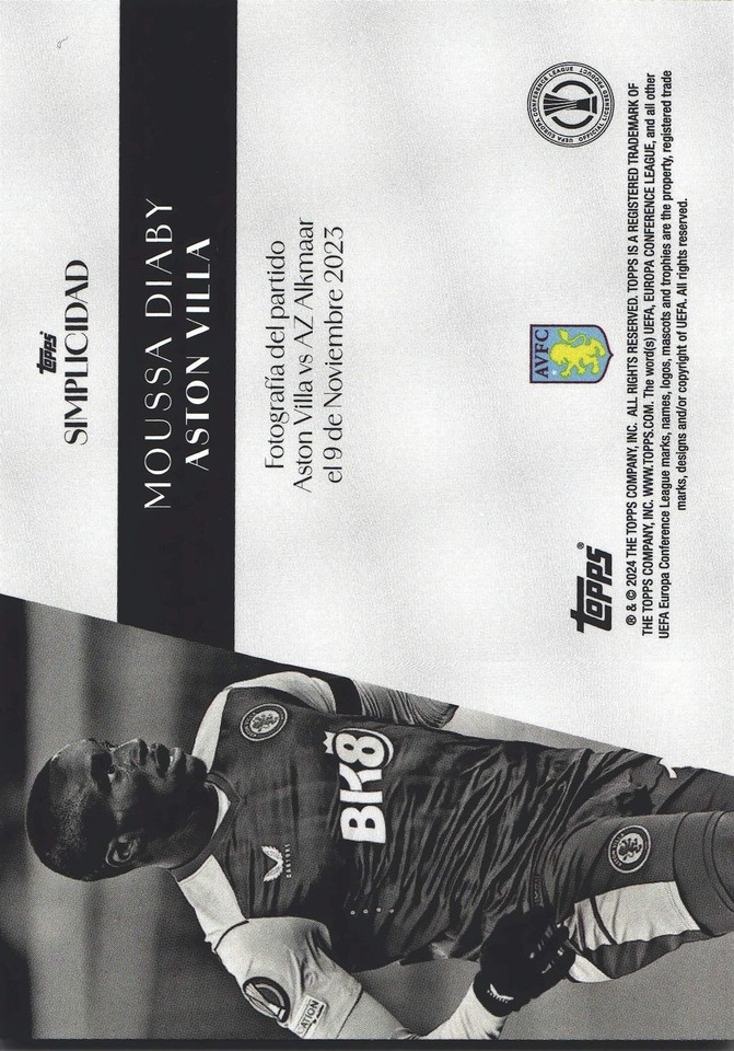 2023 Topps Simplicidad UCC Moussa Diaby Aston Villa | eBay UK