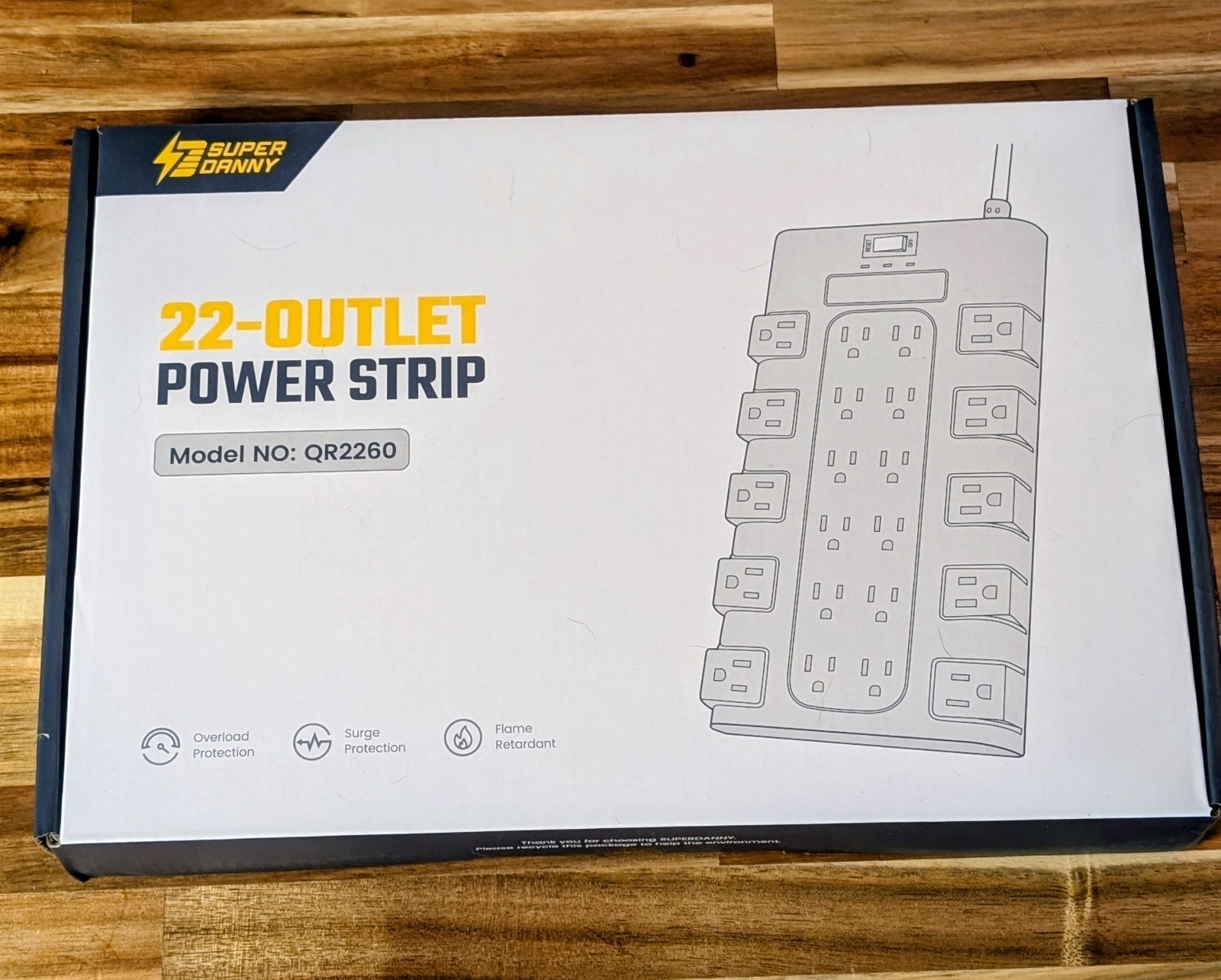 SUPERDANNY Power Strip Surge Protector with 22 AC Outlets | eBay