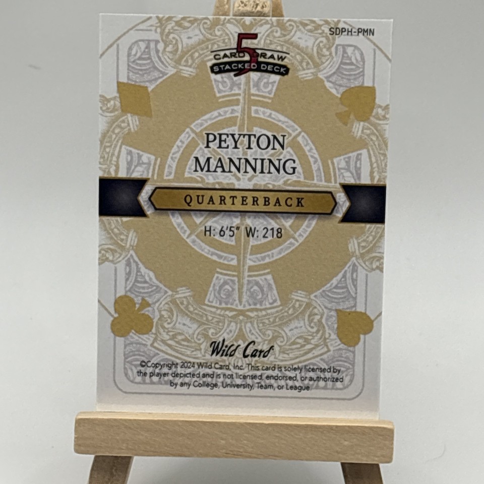 2024 Wild Card Peyton Manning 5 Card Draw Stacked Deck /3 | eBay