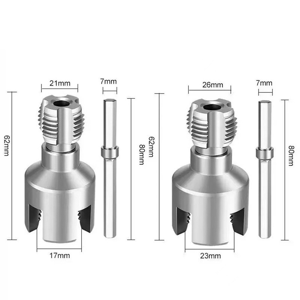 2PC Pipe Threading Tool Dual Function for Internal External Thread ...