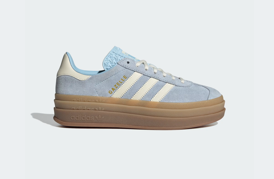 Adidas Gazelle Bold Light Blue Cream White Trainers Women's Size 6.5 UK ...