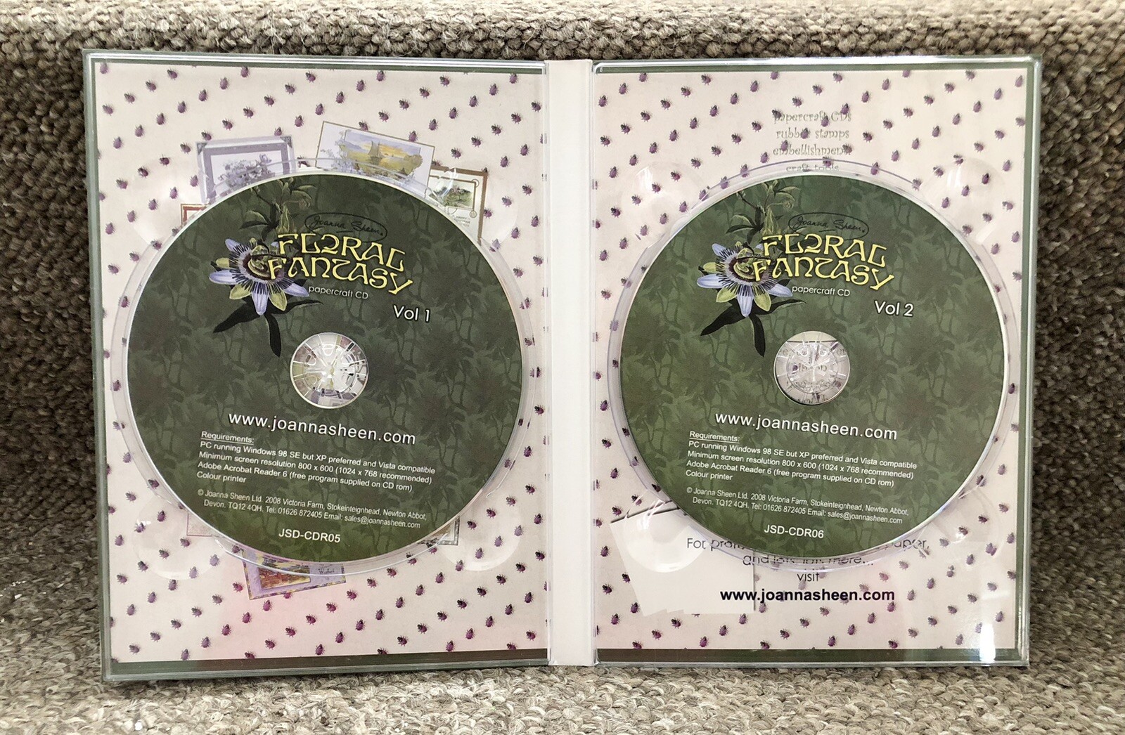 JOANNA SHEEN CD ROM – Floral Fantasy Double CD - Paper Craft CD Rom ...