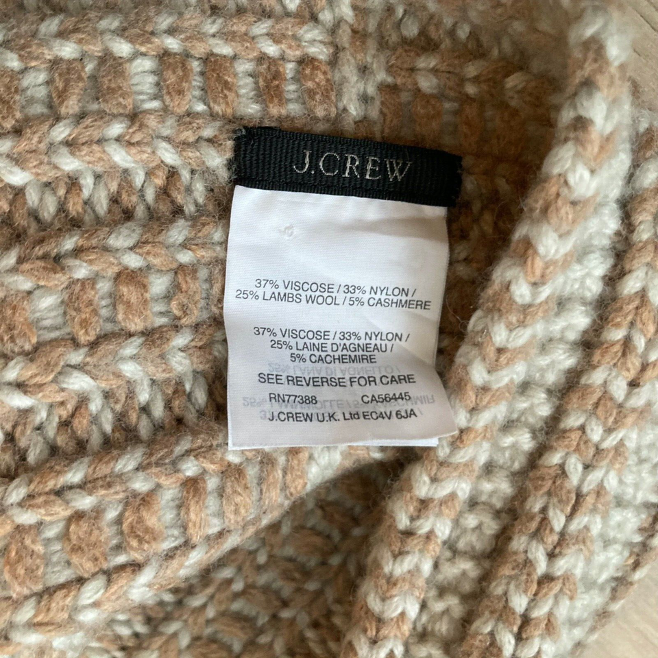J.Crew Scarf Women’s One Size Knit Infinity Gray Lambs Wool Cashmere ...