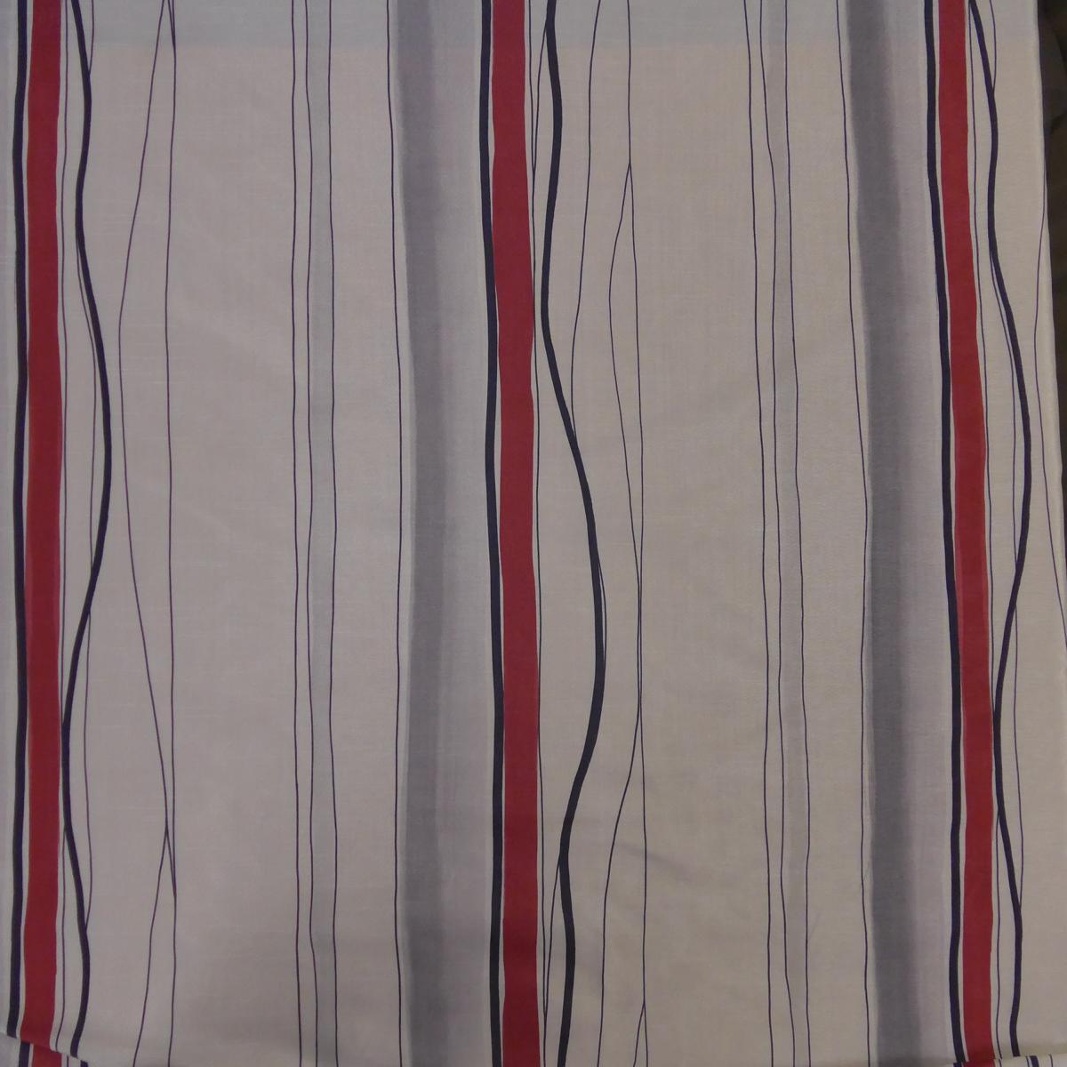 Dekostoff rot grau natur längs gestreift 143cm breit Meterware | eBay
