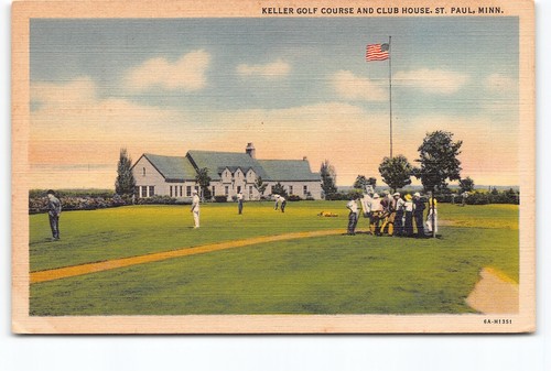 Keller Golf Course And Club House St Paul MN Linen Postcard Vtg ...