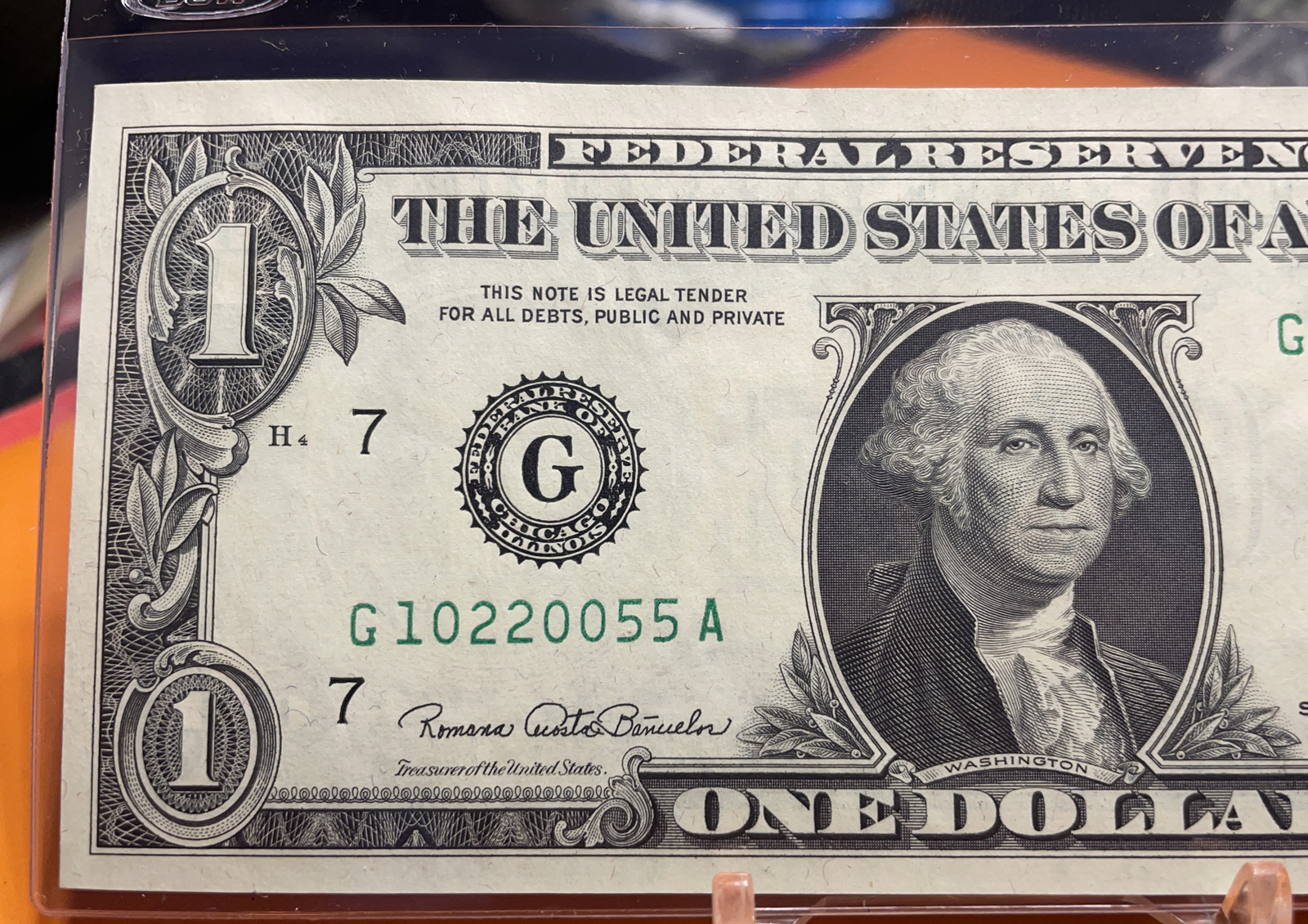 1969D $1 FEDERAL RESERVE NOTE G-A Block Dollar Bill ( CHICAGO “G”) UNC ...