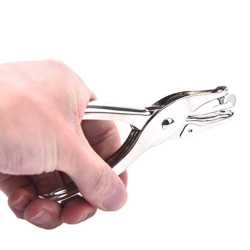 3mm Single One Hole Hand Held Paper Punch Ticket Craft Puncher Metal ...