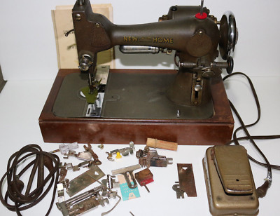 vintage New Home model 8f sewing machine complete w/ manual, pedal ...