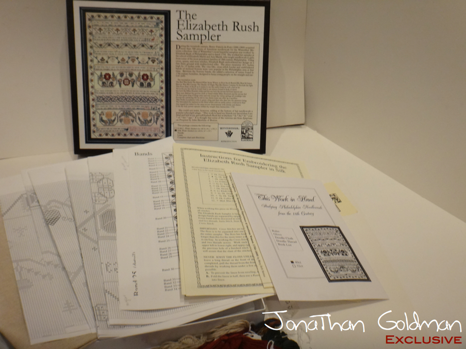 The Elizabeth Rush Sampler - Cross Stitch Kit - Winterthur - The ...