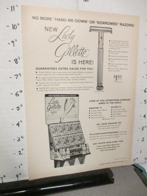trade magazine ad grocery store 1963 LADY GILLETTE shaving razor ...