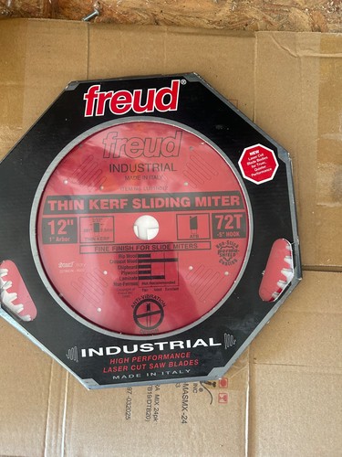 Efficient Thin Kerf Miter Saw Blade - 12" Diameter, 72 Teeth ATB Grind ...